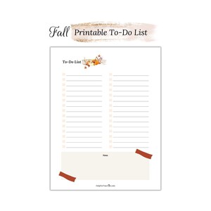Fall Printable | Printable Planner | to Do List | to Do List Printable ...
