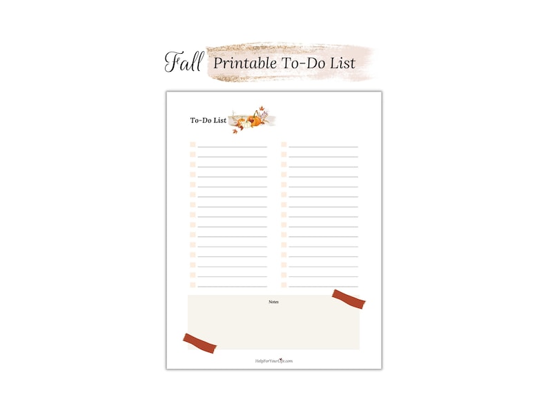Fall Daily Planner Printable | to Do List, 8.5x11 (digital Download) - Etsy