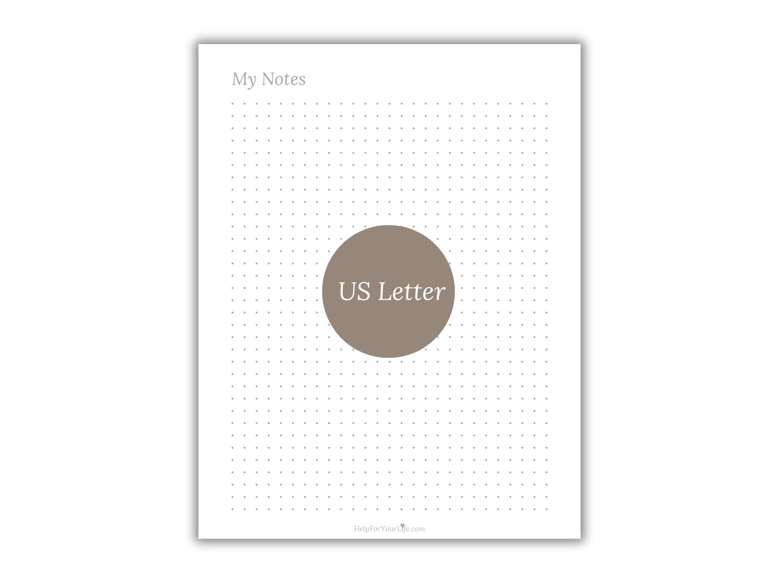 Minimalist Notes Papers, Templates, Printables, Pages, Notes Paper ...