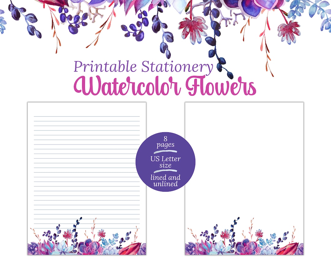 Printable Stationery, Letter Paper, Letter Writing Paper, Writing ...