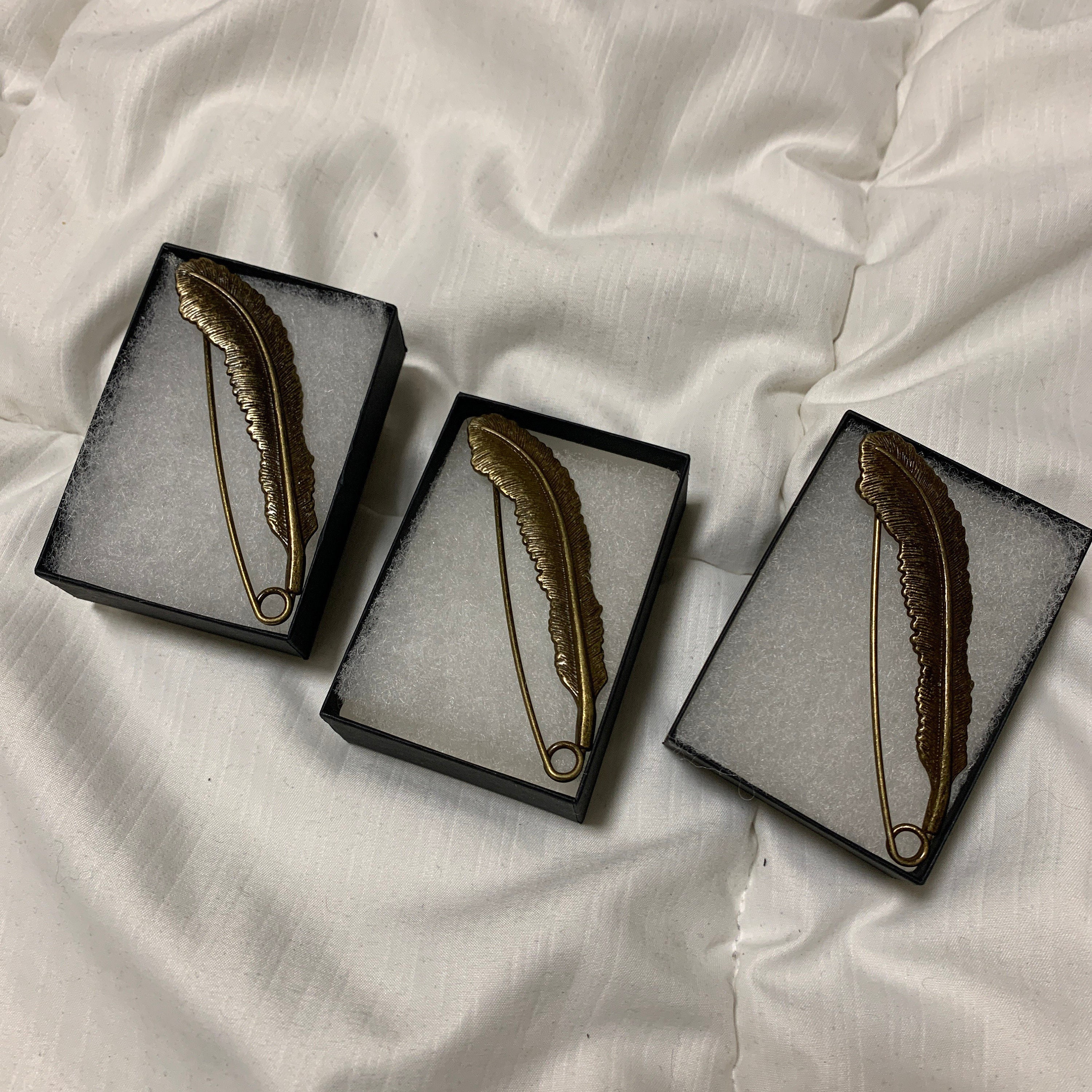 Buy Light and Dark Academia Aesthetic Quill Brooch Pin Vintage Style ...