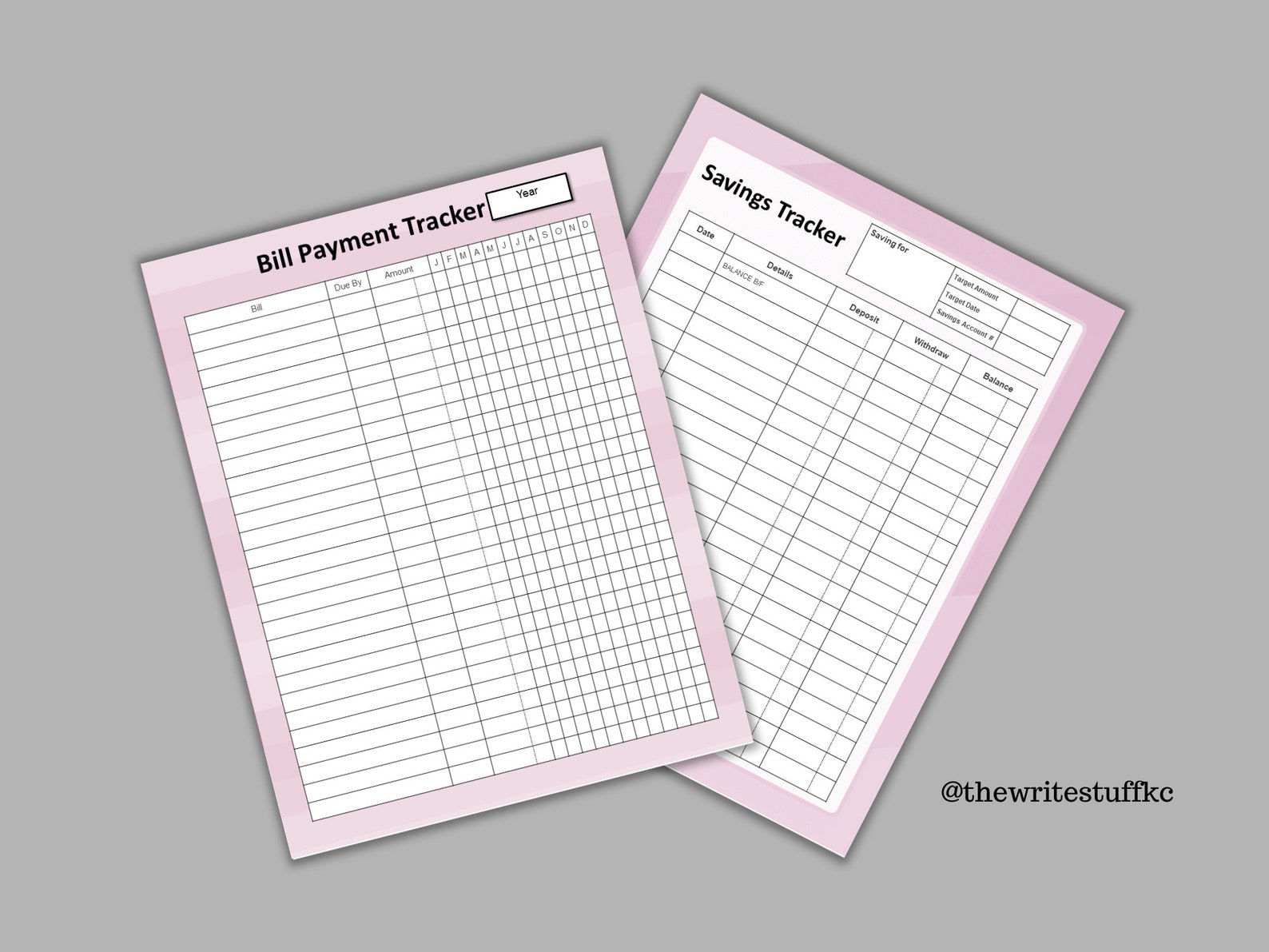 Finance Tracker, PDF Printable, Financial Goals, Monthly Budget, Income ...
