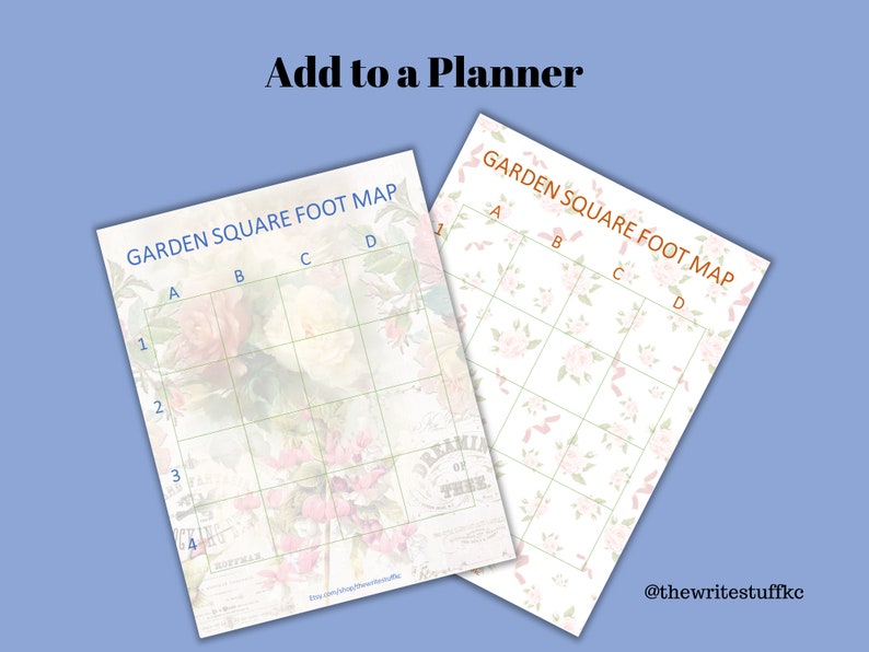 Gardening Planner, Printable, Seed Table, Garden Plot, 2 Sets - Etsy