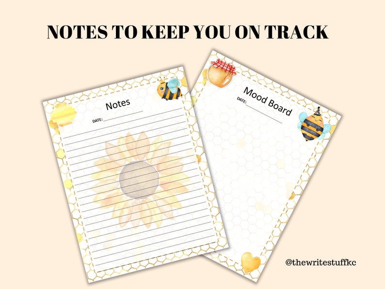 Planner Daily Weekly Monthly Yearly Bee Positive | Etsy