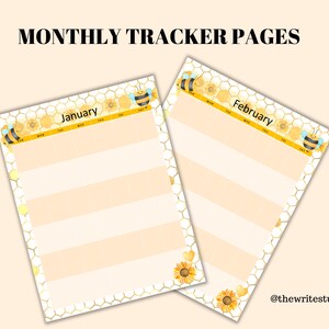 Planner, Daily, Weekly, Monthly, Yearly - Bee Positive Printable - Etsy