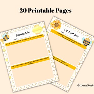 Planner, Daily, Weekly, Monthly, Yearly - Bee Positive Printable - Etsy