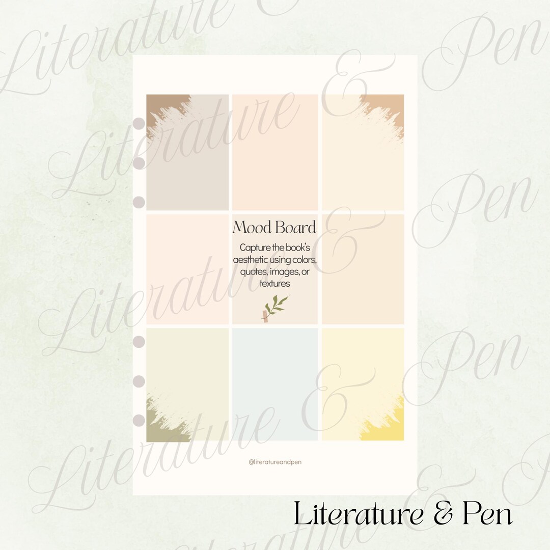 DIGITAL PDF | Story Mood Board | Custom Keepsake Reading Reflection ...