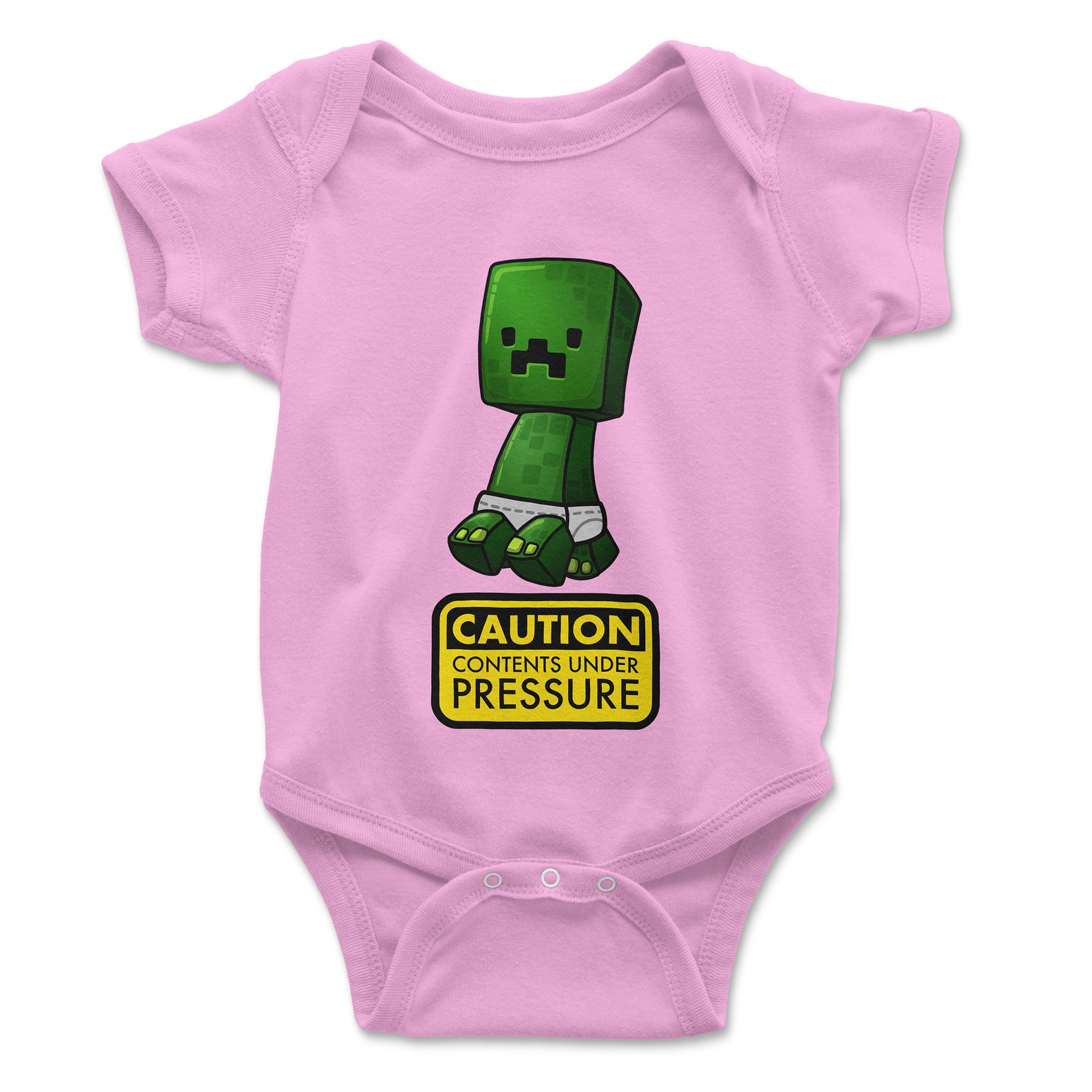Baby Creeper Minecraft Onesie Explosive Diaper Warning Infant | Etsy