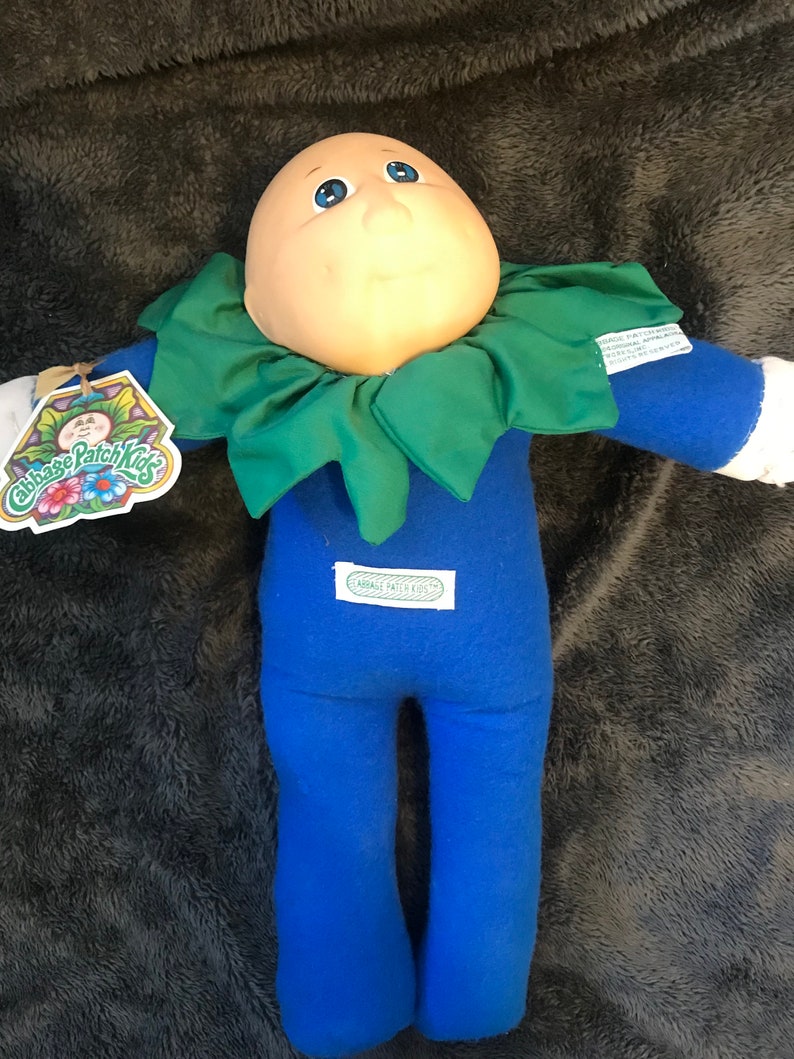 Cabbage Patch Kids Doll Bald Green Leaves 1984 Added Tag Figure Bald ...