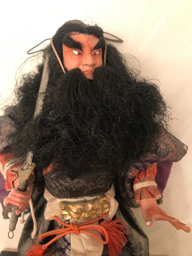 Samurai Warrior the Demon Queller Gofun Doll Japanese Hina Matsuri ...