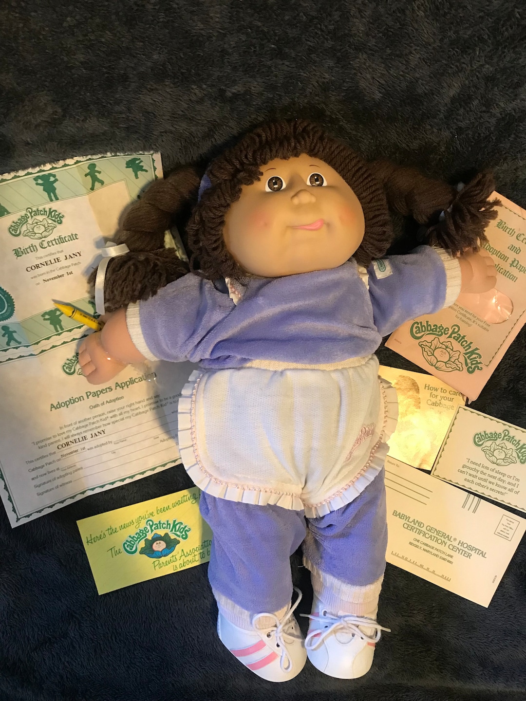 CABBAGE PATCH Kids Doll I Can Hold My Crayon 1978 1982 Tongue Out ...