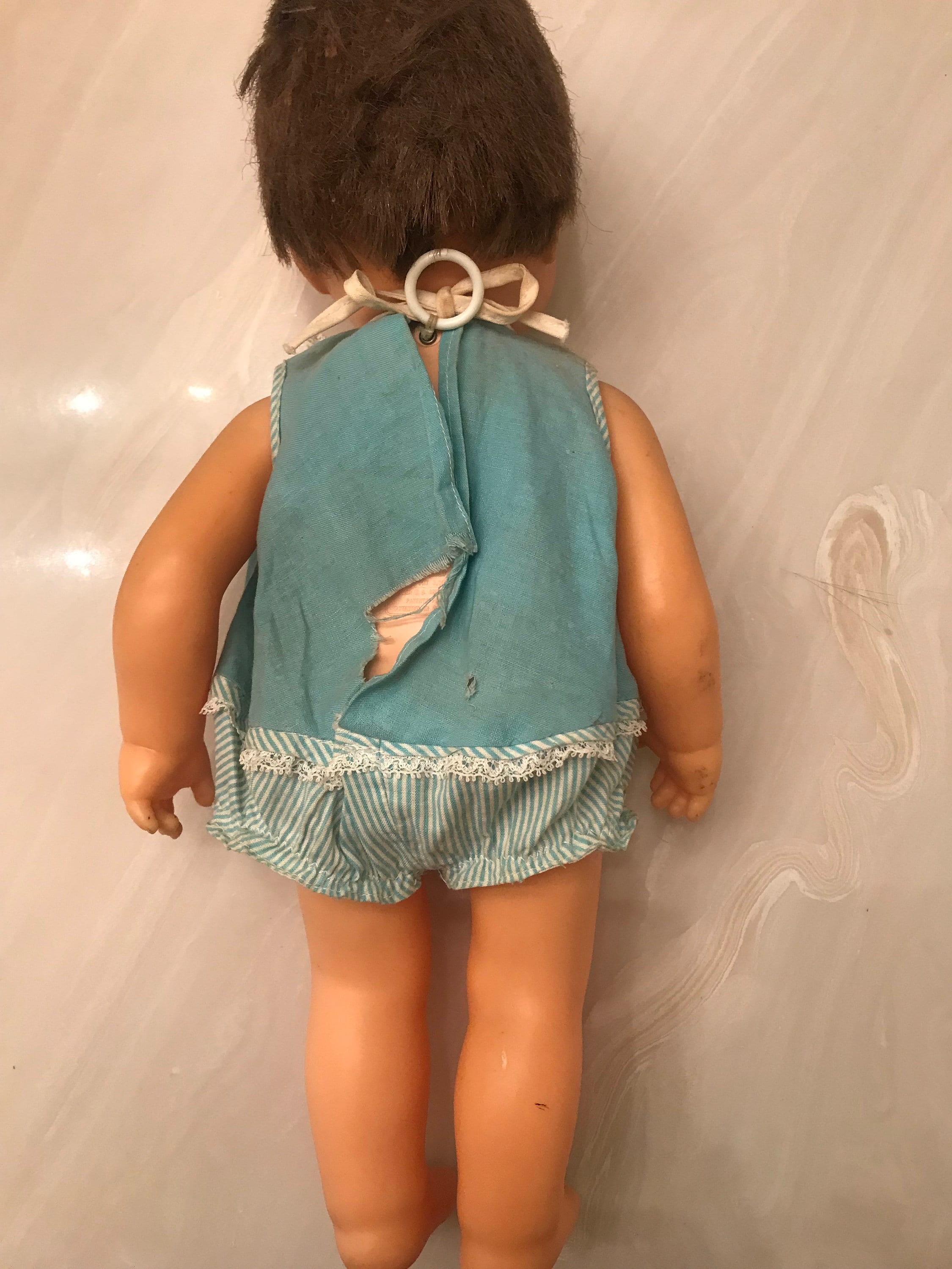 Tiny Chatty Cathy Baby Doll Pull String Brunette Rooted Hair Original ...