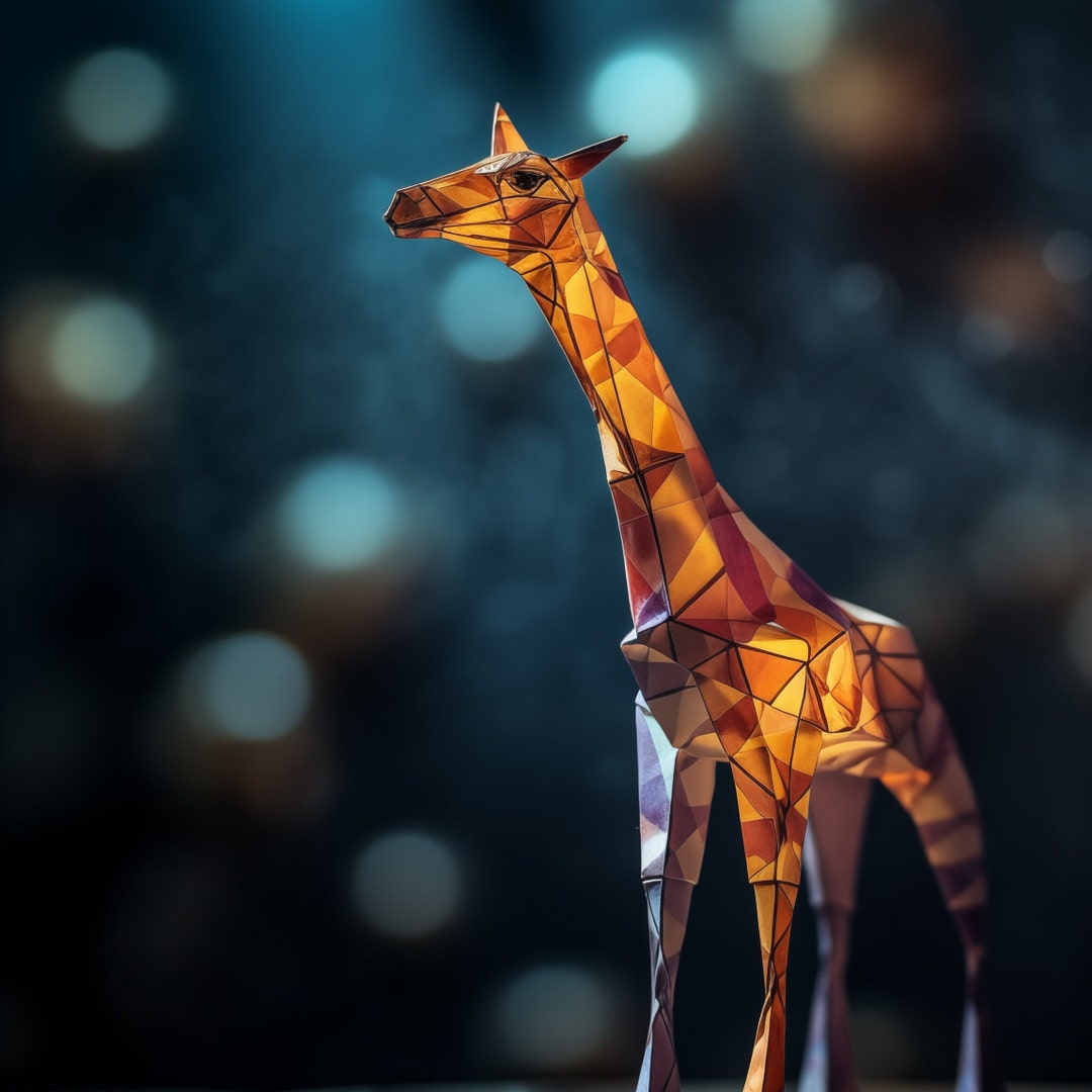Origami Giraffe Poster With Hanger 16 X 16 Inches - Etsy
