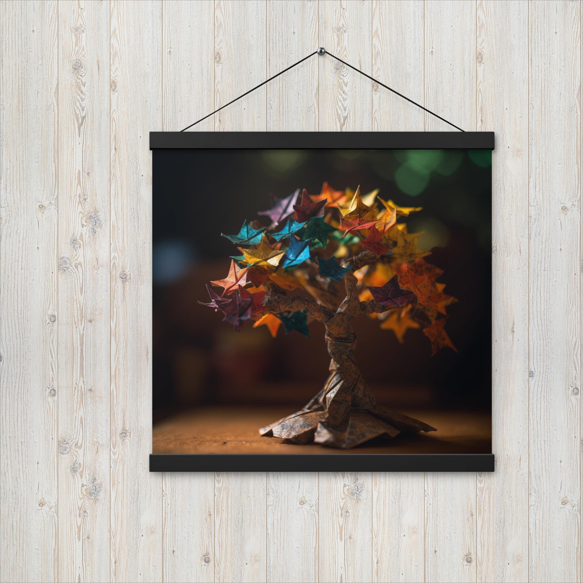 Origami Oak Tree Poster With Hanger 16 X 16 Inches - Etsy