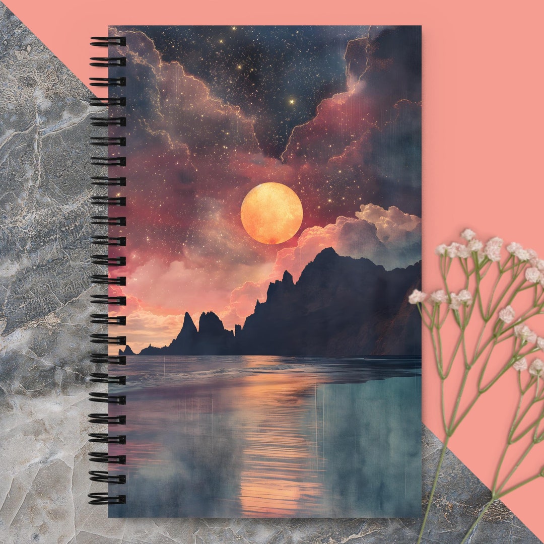 Magic Moonlight Spiral Journal 140 Dotted Pages - Etsy