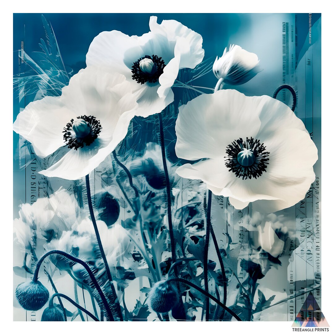 Cyanotype Naturals Digital DIY Printable Collection of Five - Etsy