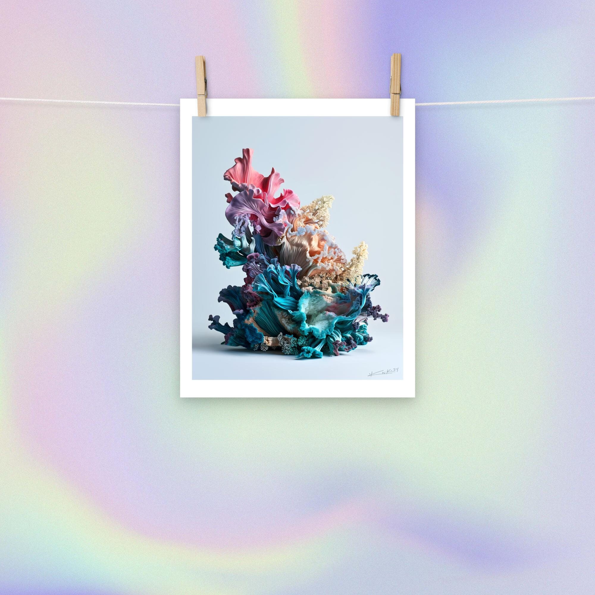 Flowing Corals Matte Poster Print - Etsy