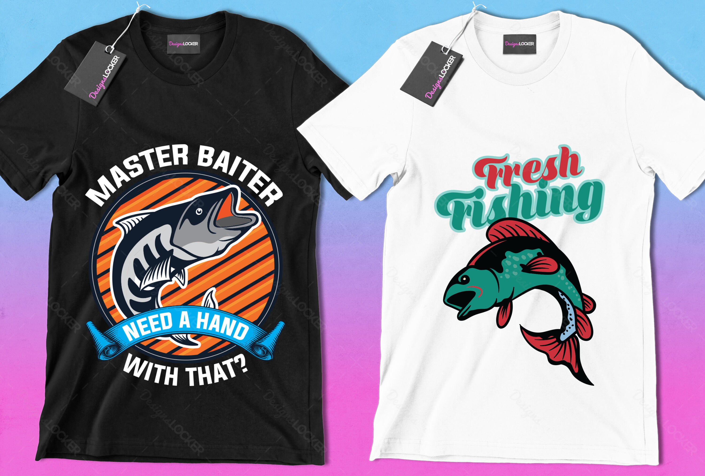 50 Editable Fishing T-shirt Designs Bundle | Fish Vector Images ...