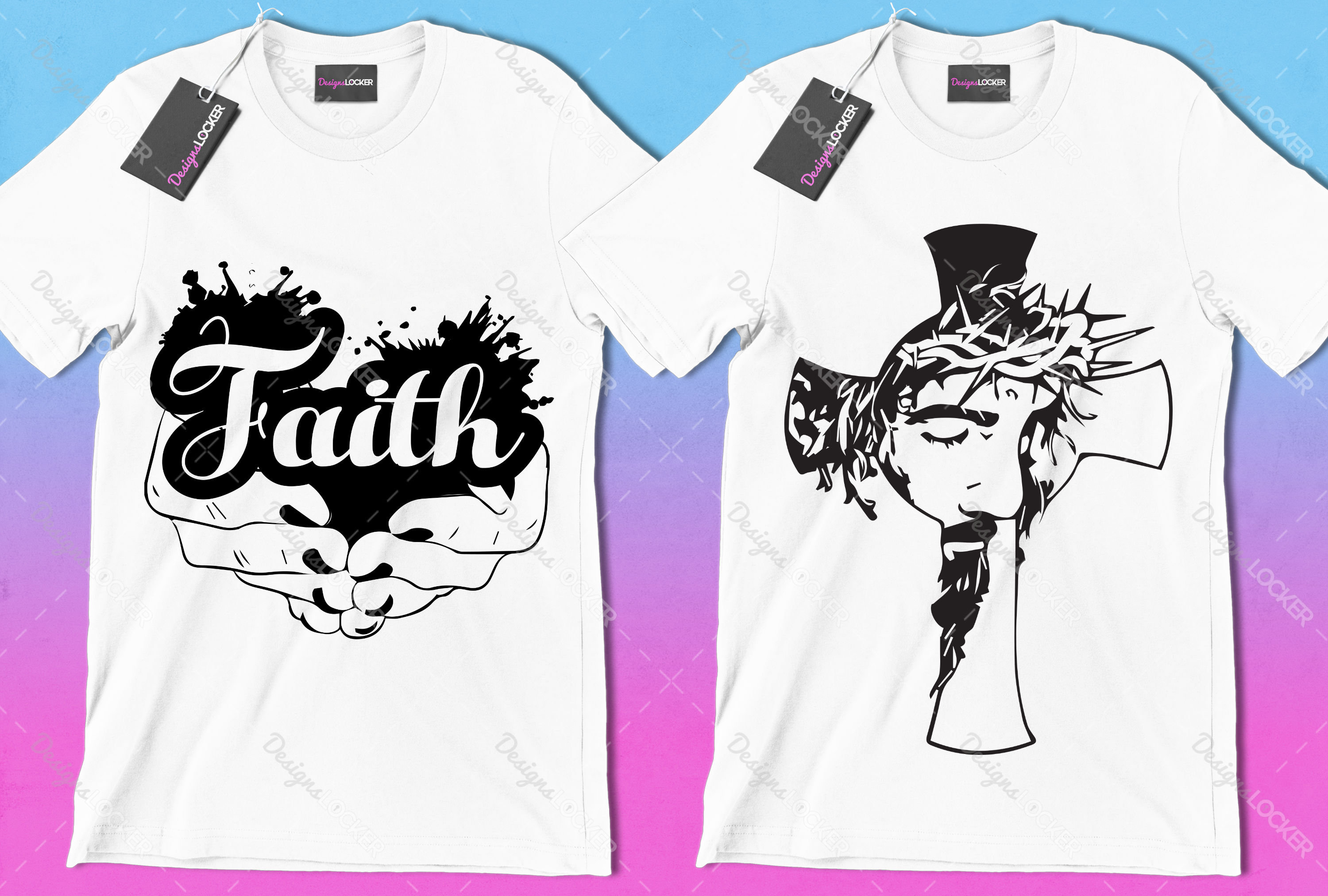 50 Editable Christian T-shirt Designs Bundle | God Vector Images,jesus ...