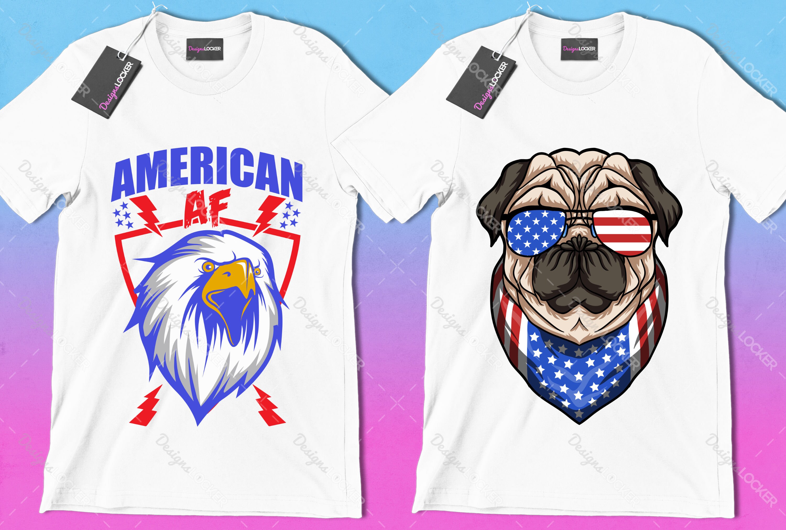 50 Editable American Patriot T-shirt Designs Bundle | USA Vector Images ...