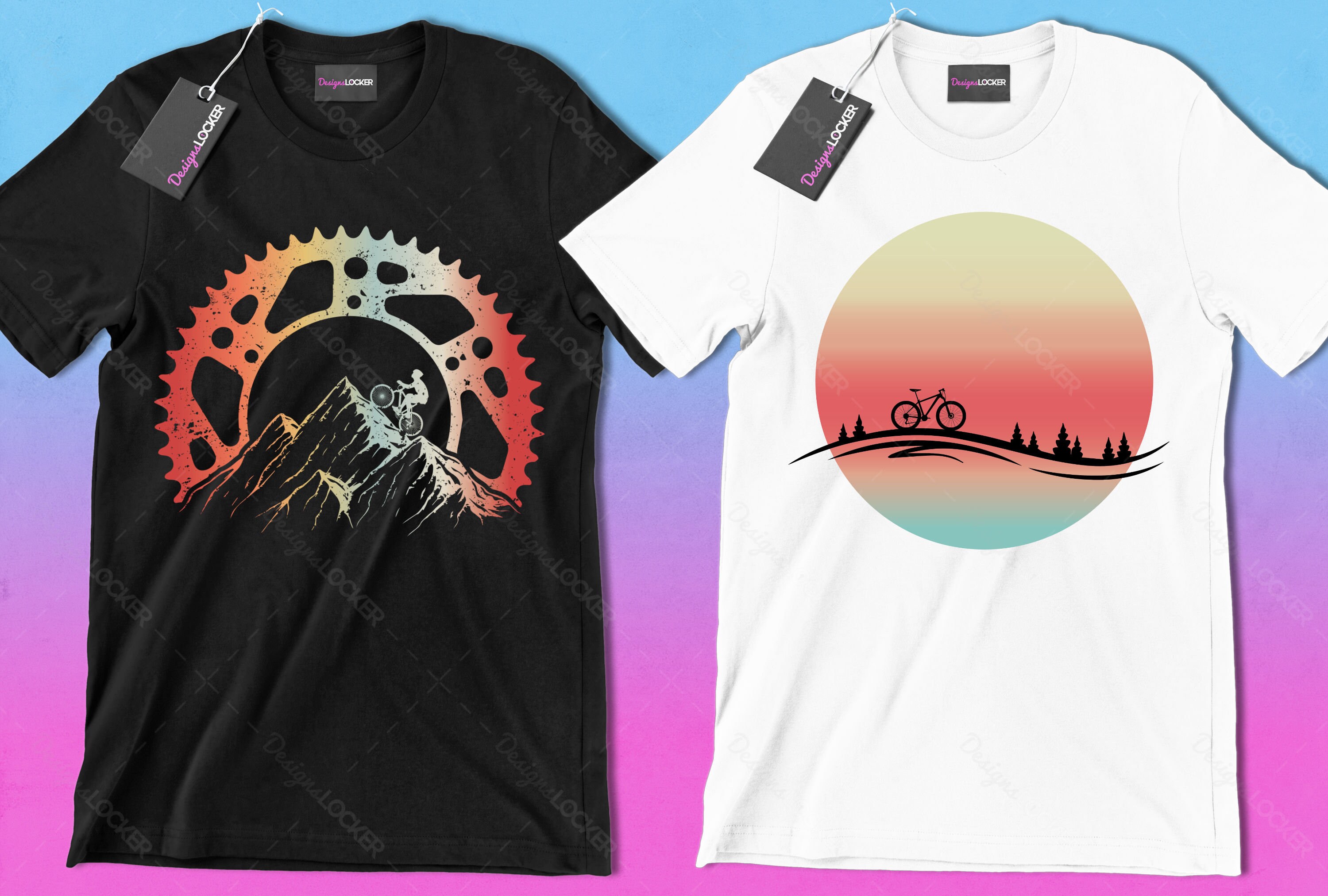 50 Editable Bicycle T-shirt Designs Bundle | Bike Vector Images,cycling ...