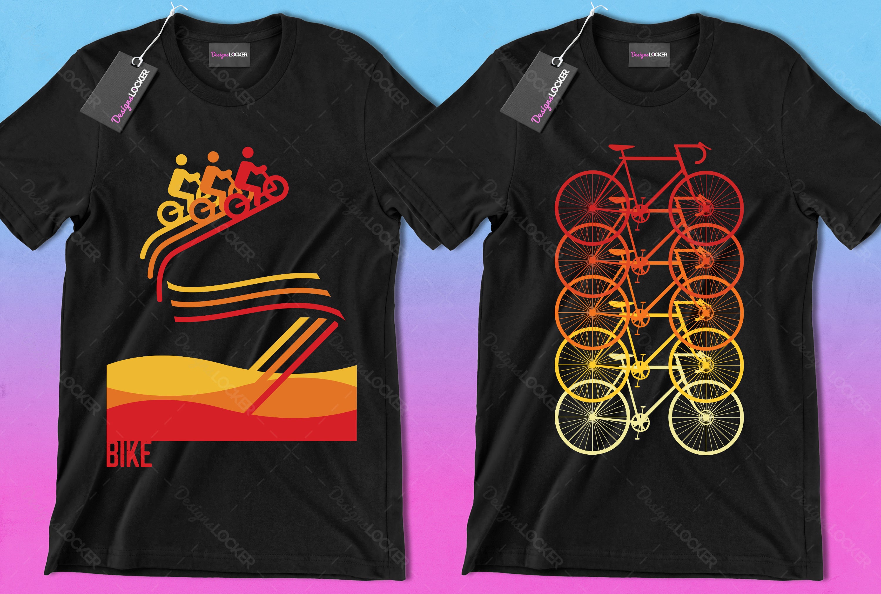 50 Editable Bicycle T-shirt Designs Bundle Bike Vector - Etsy