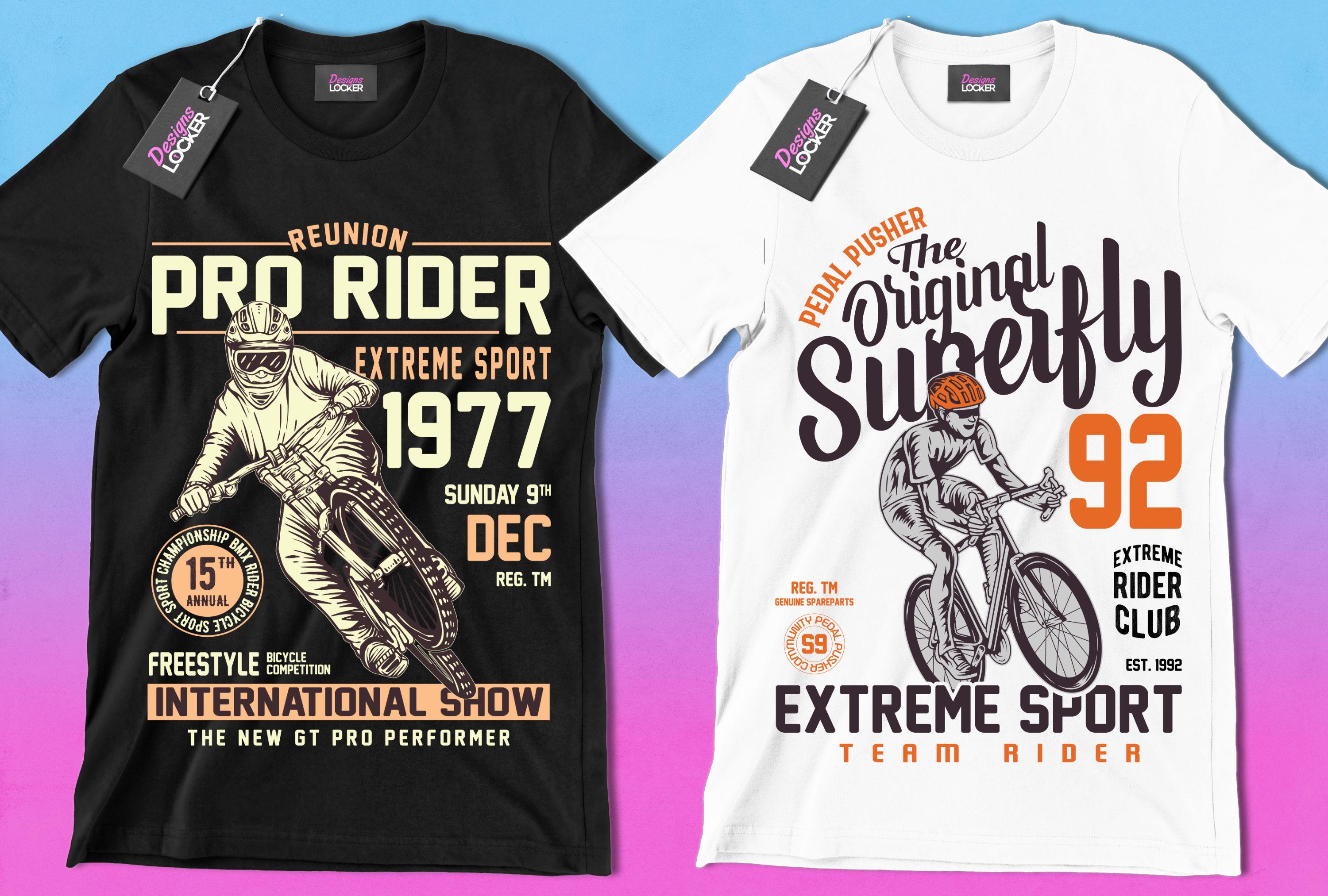 50 Editable Bicycle T-shirt Designs Bundle | Bike Vector Images,cycling ...