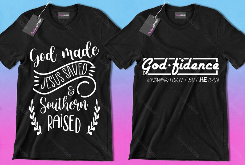 50 Editable Christian T-shirt Designs Bundle | God Vector Images,jesus ...