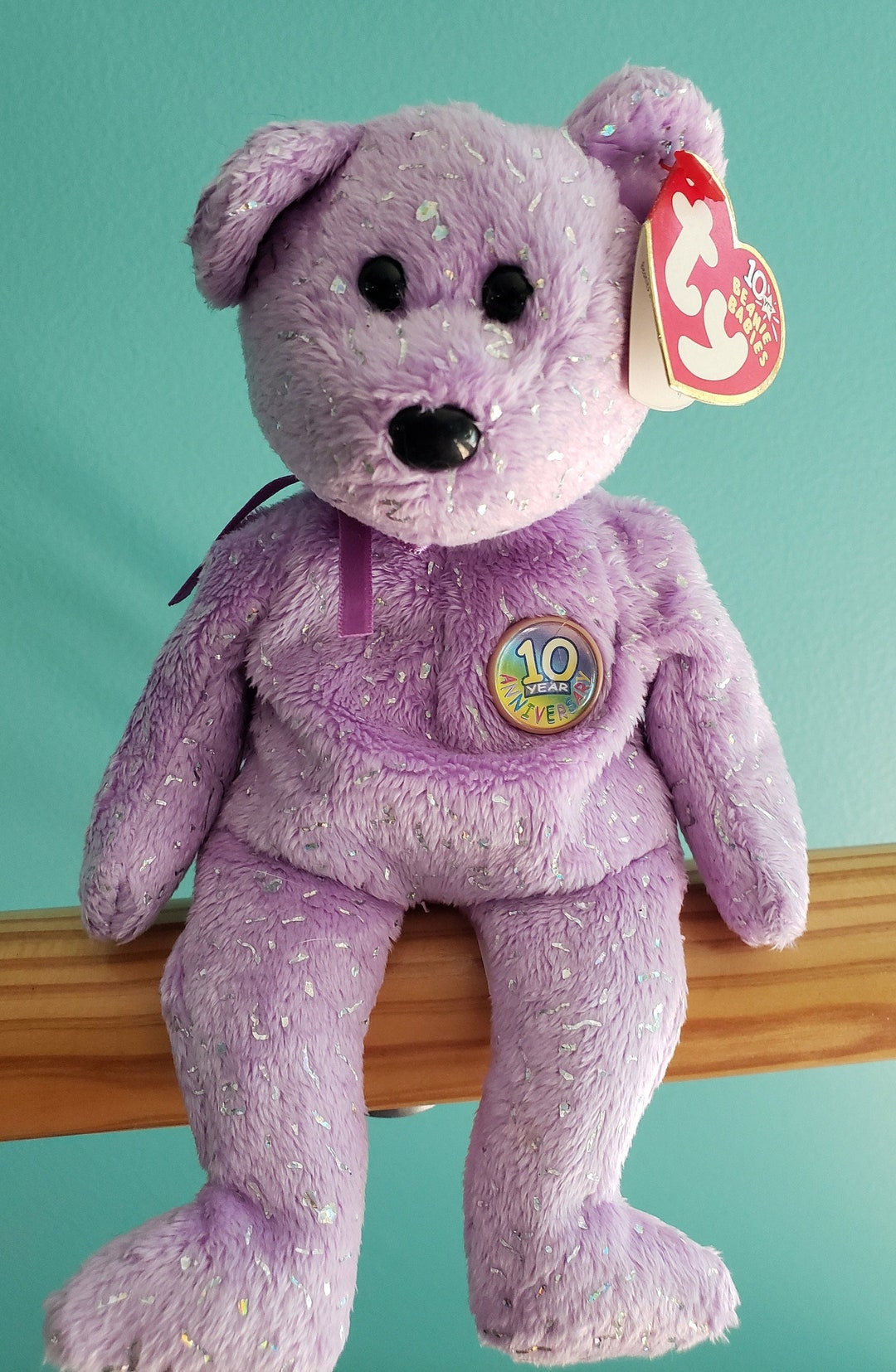 Collectible TY Decade the Purple Bear - Etsy