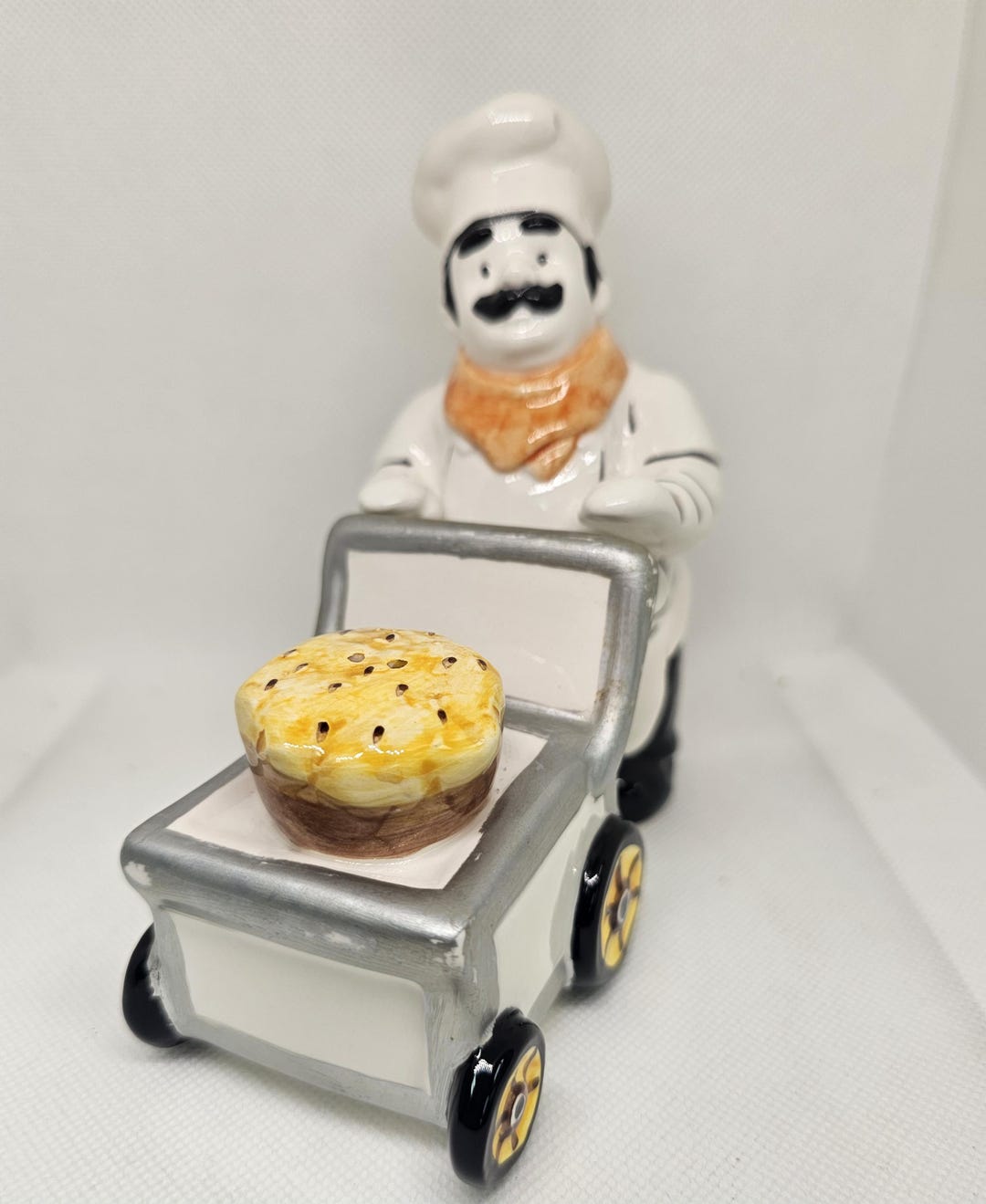 Vintage Two Piece Pastry Chef and Cart, Salt and Pepper Shaker Set - Etsy