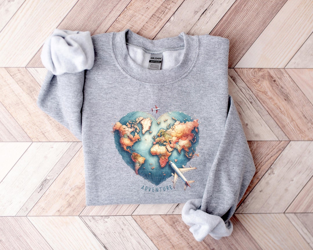 World Map Shirt, Travel Lover Shirt, Adventure Tee, Geography Gift ...