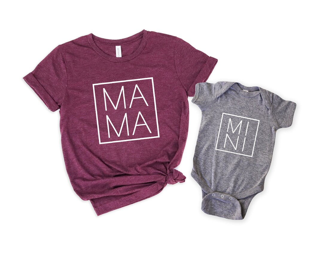 Mama and Mini Shirt, Mama Shirt, Mini Shirt, Mommy and Me Shirt, Mother ...