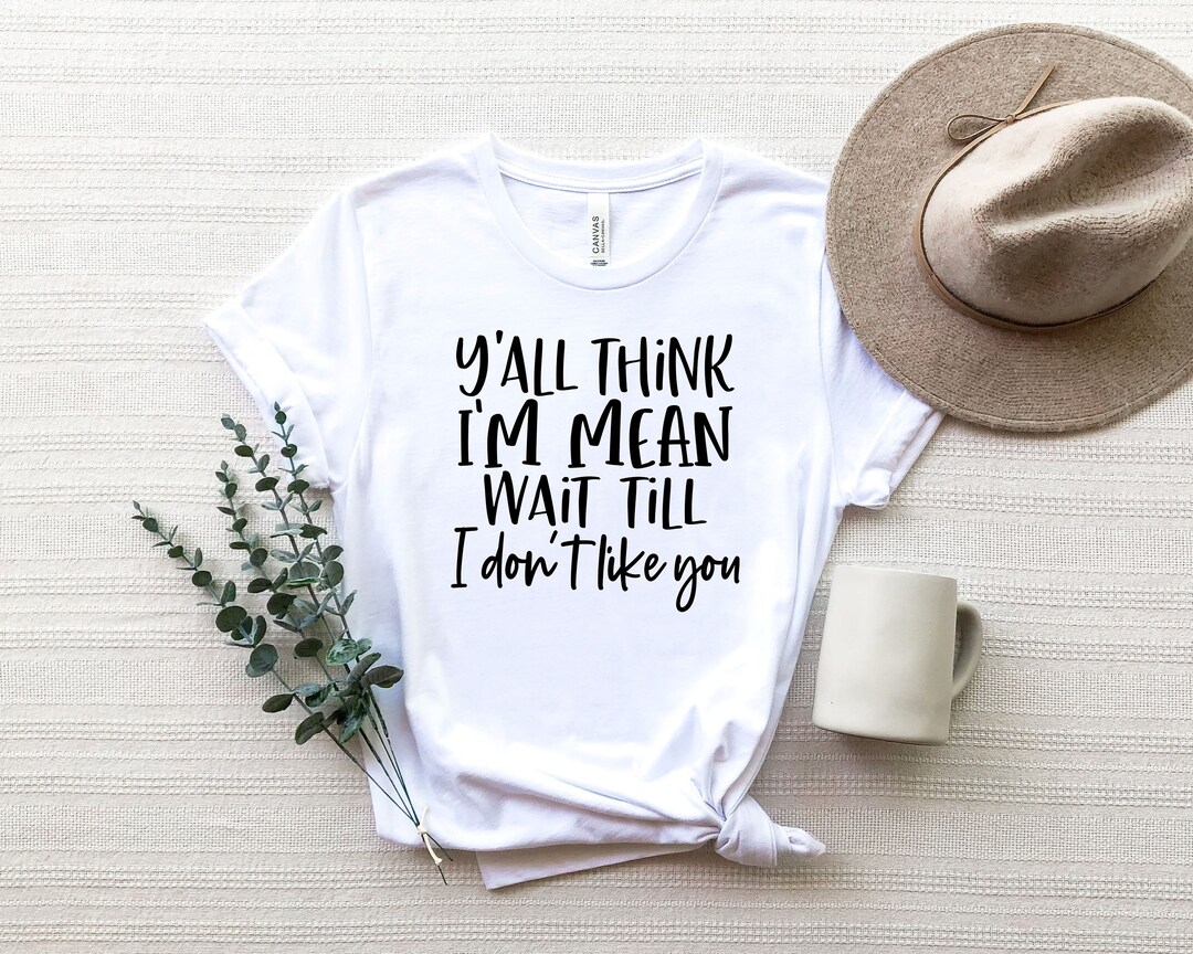 You Think I Am Mean Wait Till I Don't Like You Shirt, Sarcastic Shirt ...