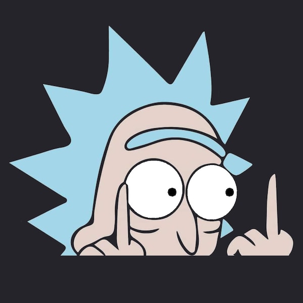 Buy Rick and Morty Car Decal Middle Fingers Online In India - Etsy India