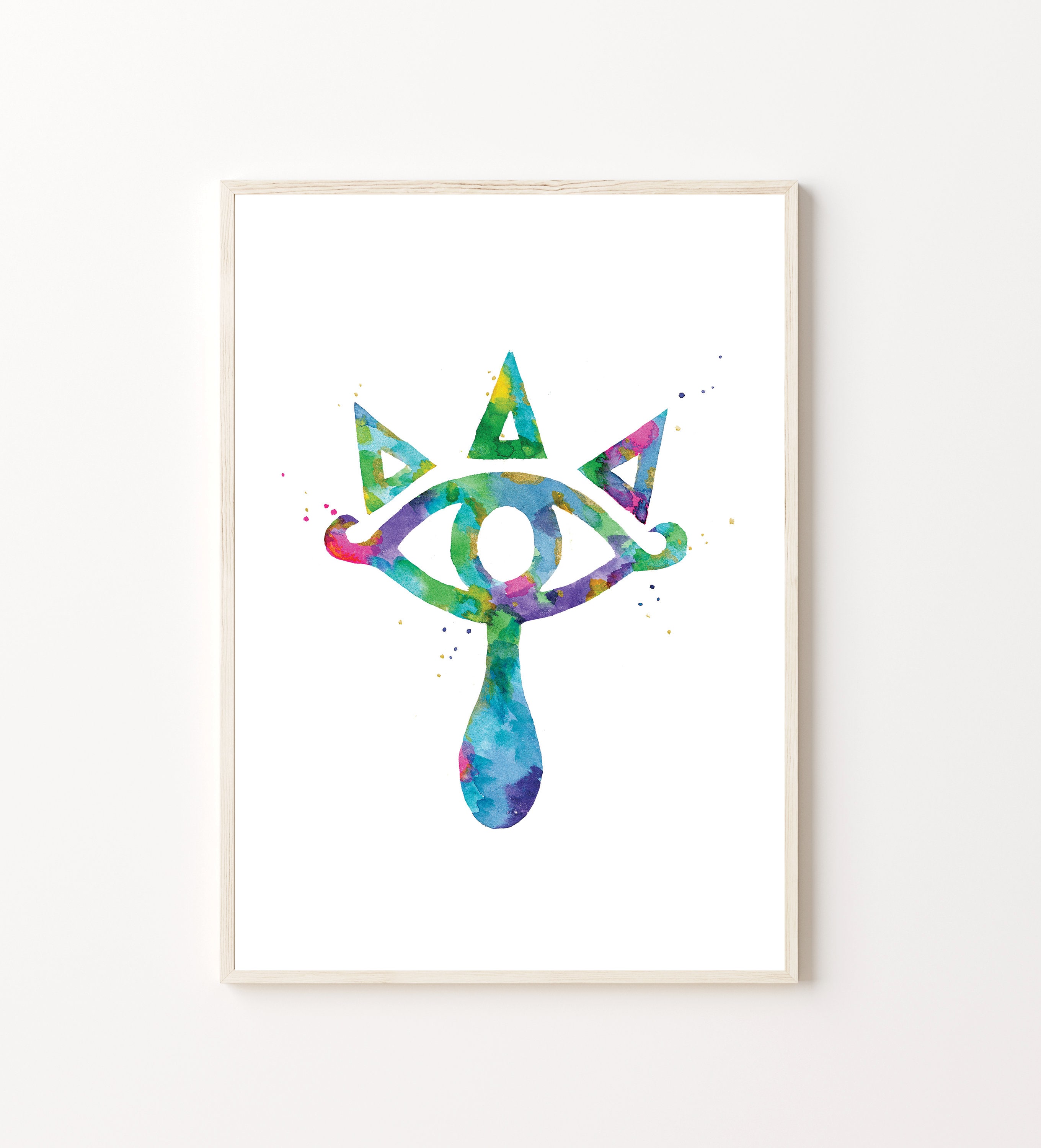 Legend of Zelda Sheikah Eye, INSTANT Download, Printable Watercolor Art ...