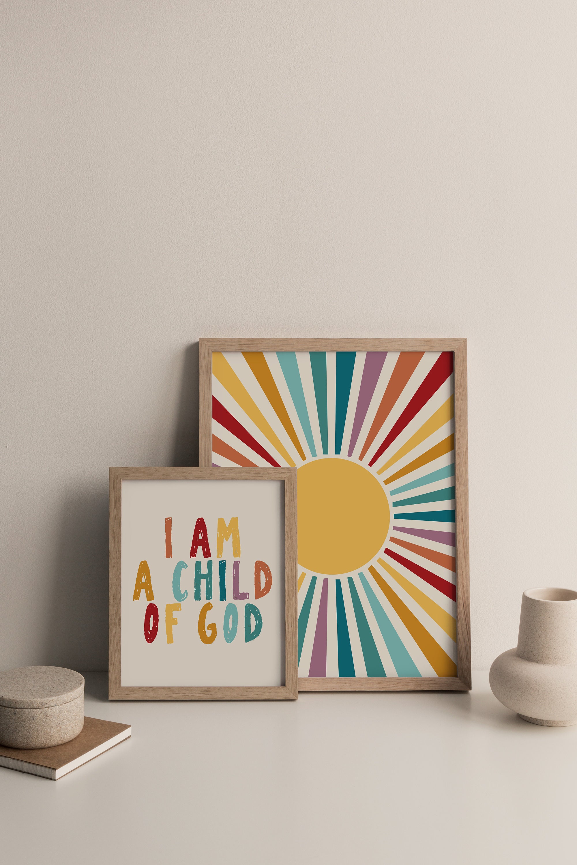 Sun Poster Retro Sunburst Print Indie Room Decor Printable | Etsy