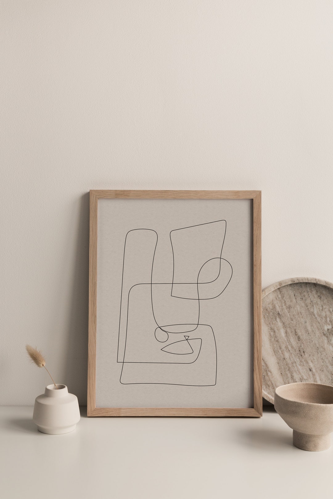 One Line Art, Geometric Wall Art, Printable Art, Abstract Art Print ...