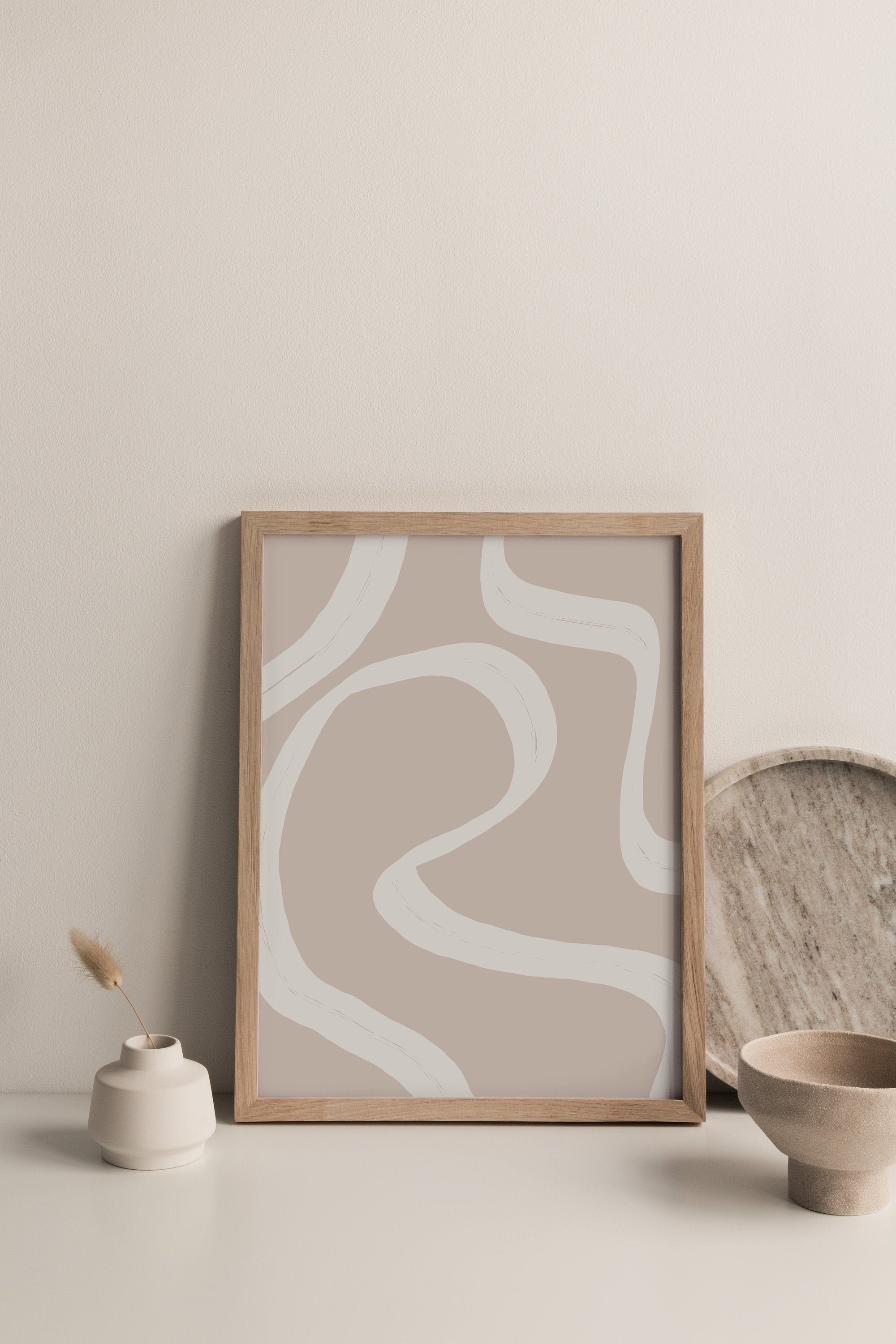 Fine Line Poster Continuous Line Art Geometric Wall Art Mid - Etsy