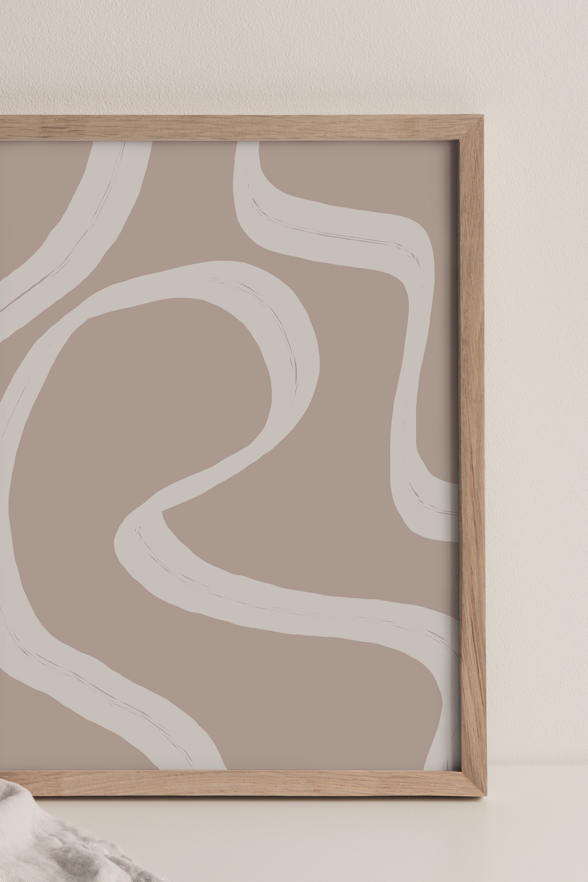 Fine Line Poster Continuous Line Art Geometric Wall Art Mid - Etsy