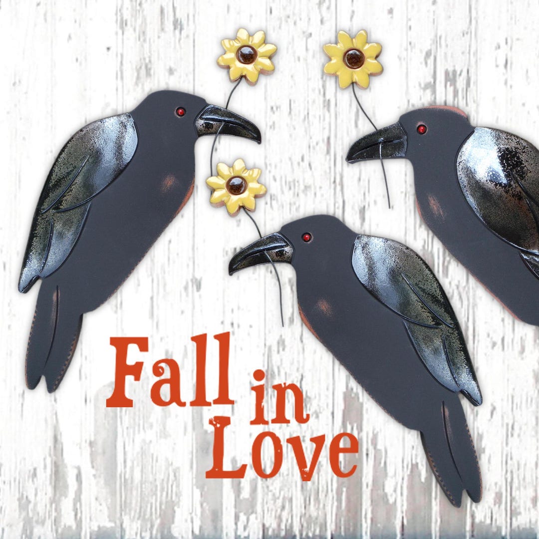 BLACK CROW Clay Wall Art by Barnkat Studio • Fall in Love Small ...