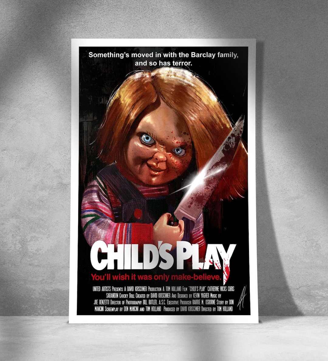 Child’s Play Chucky Wall Art | Digital Horror Print Inspired by 1988 ...