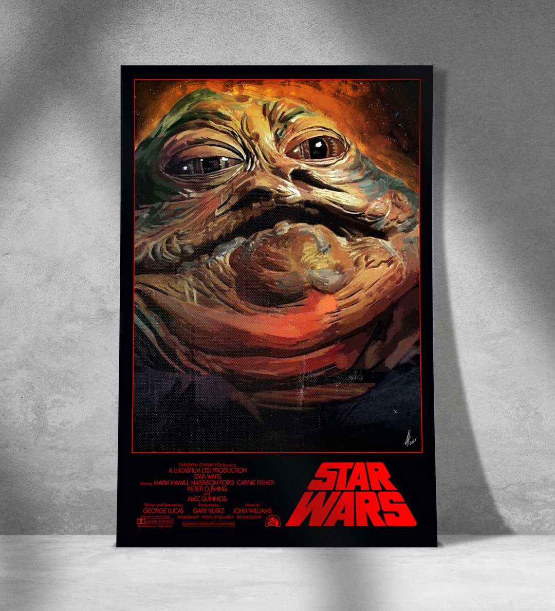 Jabba the Hutt Star Wars Portrait- Wall Art - Etsy