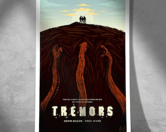 Tremors Movie Poster: 90s Creature Feature Art Print - Etsy