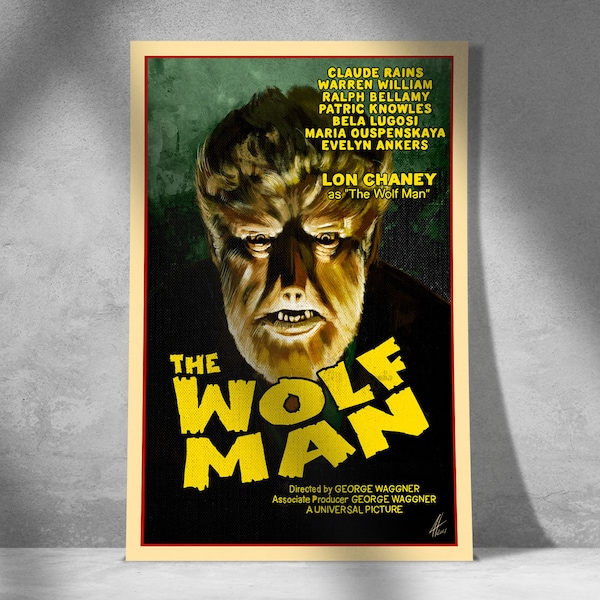 Wolfman Wolf Man Art - Etsy