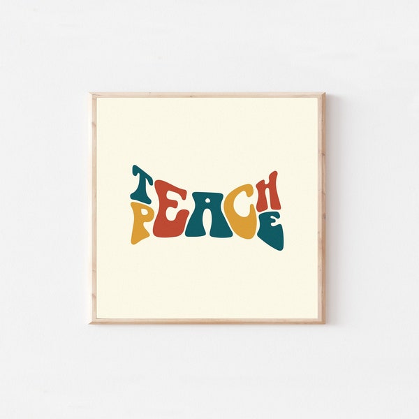 Teach Peace Wall Art - Etsy
