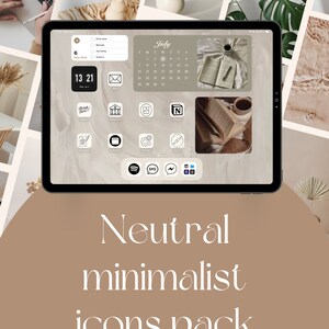 Minimalist App Icons Pack - iPhone - iPad - Android - Aesthetic Icons ...
