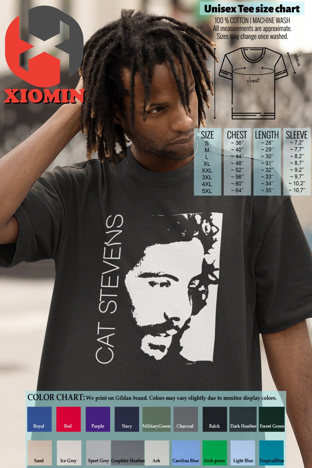 Vintage Cat Stevens Shirt, Gift for Men, for Women, Singer, Unisex ...