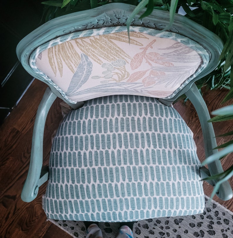 Green Accent Chair Office Chair Vanity Chair Handmade Furniture and ...