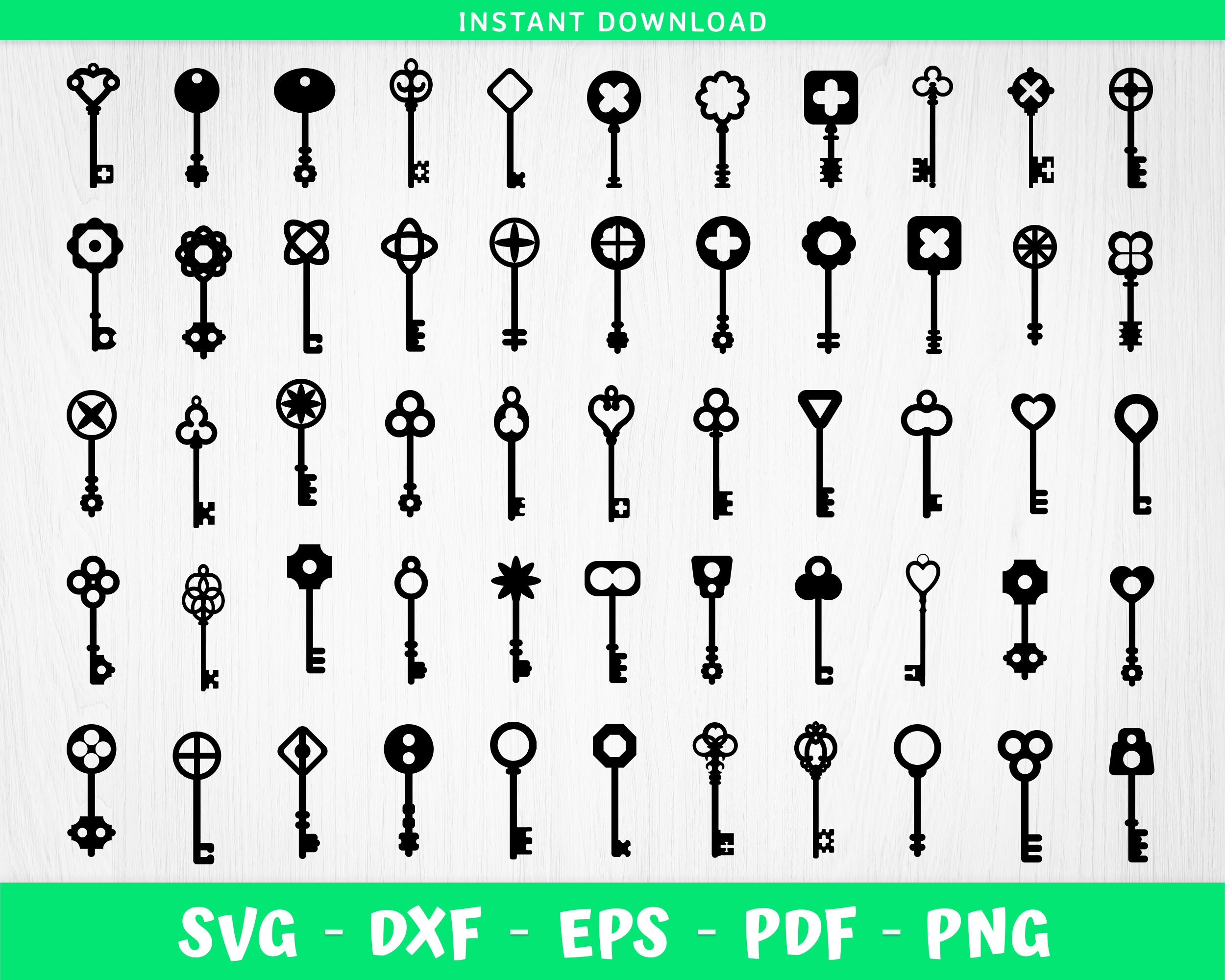 55 Key Svg file for Cricut And Silhouette Key Svg Antique | Etsy