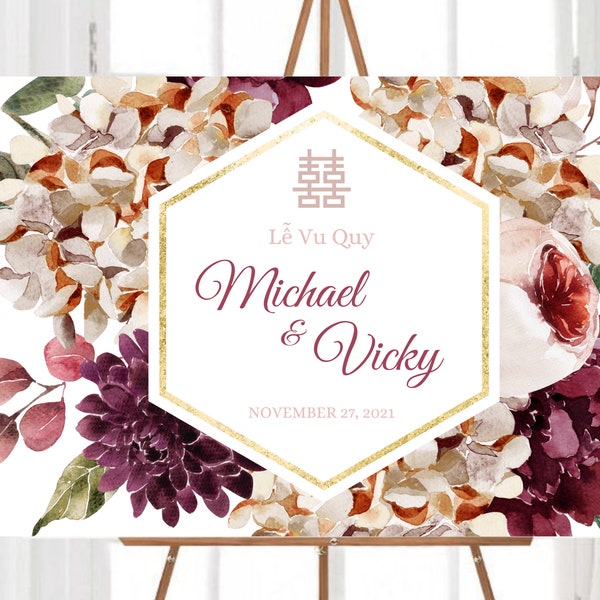 Vietnamese Tea Ceremony Welcome Sign - Etsy